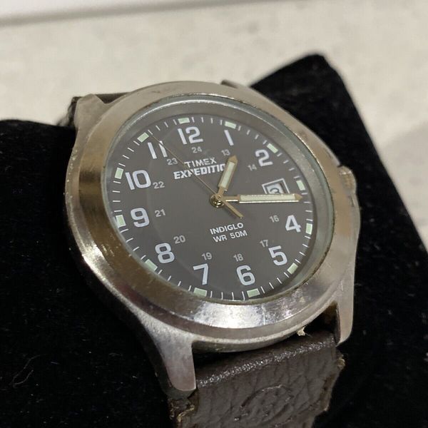 Timex T40091 Expedition MetalField 40mmWater Proof Leather Strap ...