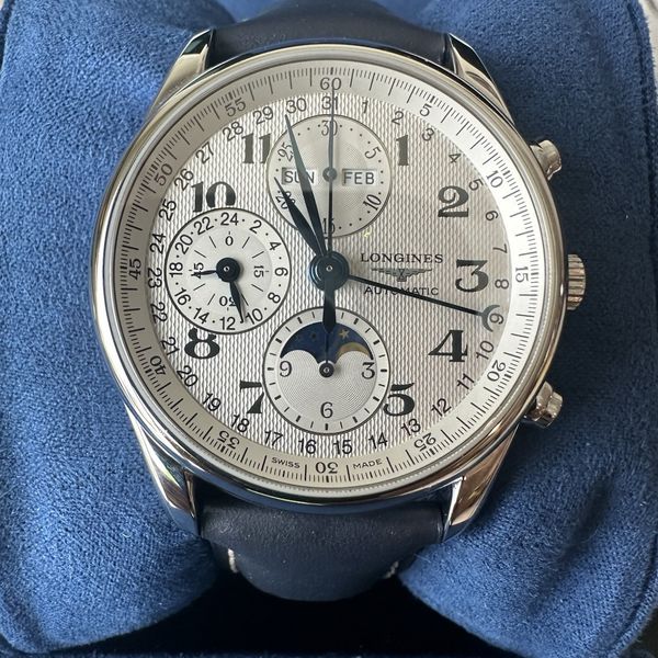Longines Triple Date Moonphase Master Collection 40mm W/ Blue OEM Strap ...
