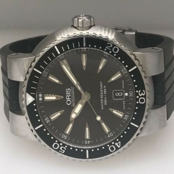 Oris Diver Date 7533P Automatic Winding Stainless Steel Rubber Black ...