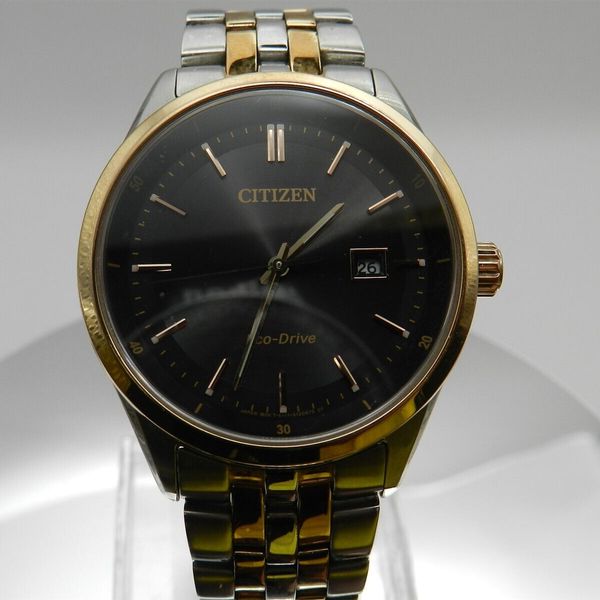 Citizen Addysen Eco-Drive Men's Watch 2 Tone Rose Gold & Silver BM7256 ...