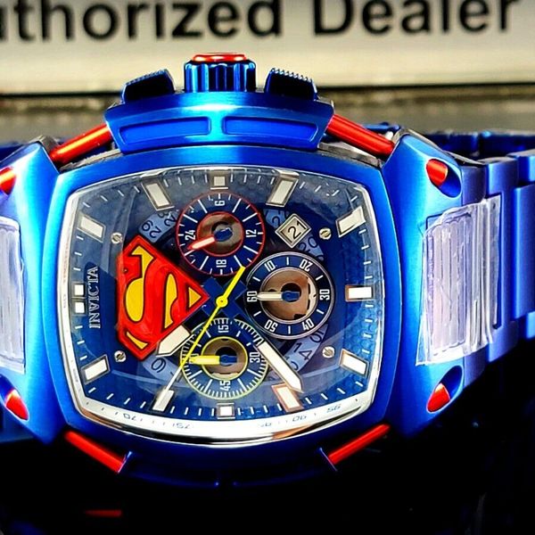 Invicta DC Comics Superman Men's Watch - 53mm, Blue NEW | WatchCharts ...