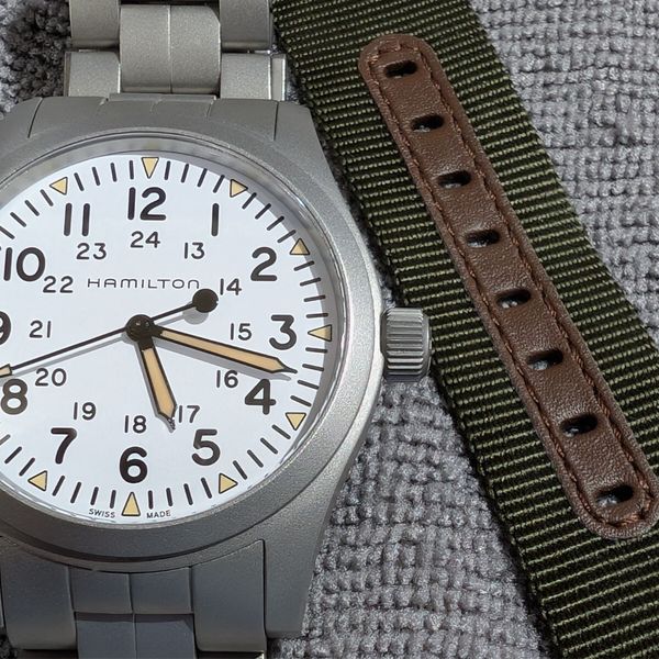 Hamilton Khaki Field 42mm Mechanical White Dial H69529913 W/ Hamilton ...