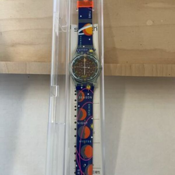 VINTAGE 1995 SWATCH WATCH SOLAR â PLANETARIUMâ SRG100 WITH CASE NEW ...