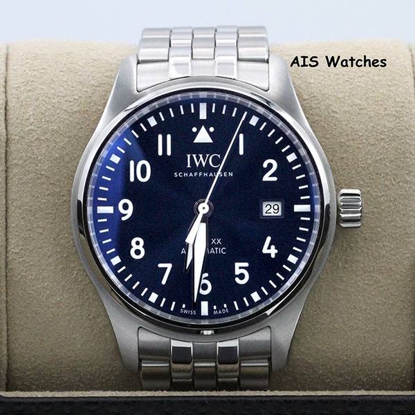 FSOT: IWC Schaffhausen IW328204 Pilot's Watch Mark XX Blue Dial 40MM SS ...
