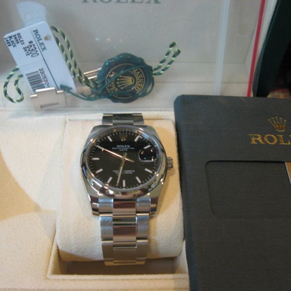 FS: ROLEX 115200 C. 2016 Black dial Steel Date | WatchCharts Marketplace