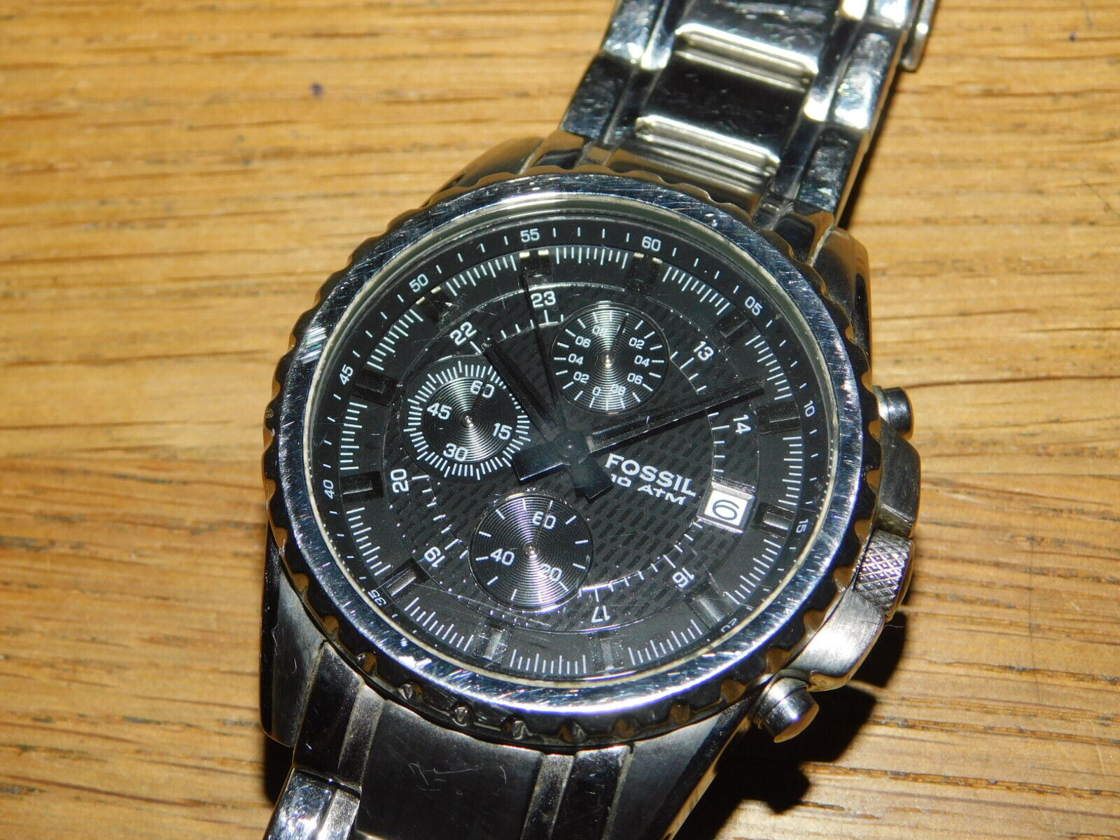 MONTRE FOSSIL 10 ATM bracelet metal 6.418.706.B1 CH 2446 110901S chronographe WatchCharts Marketplace