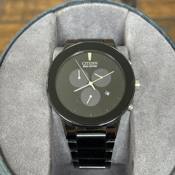 Citizen Axiom Eco-Drive Chronograph Black Dial Watch With Box And ...