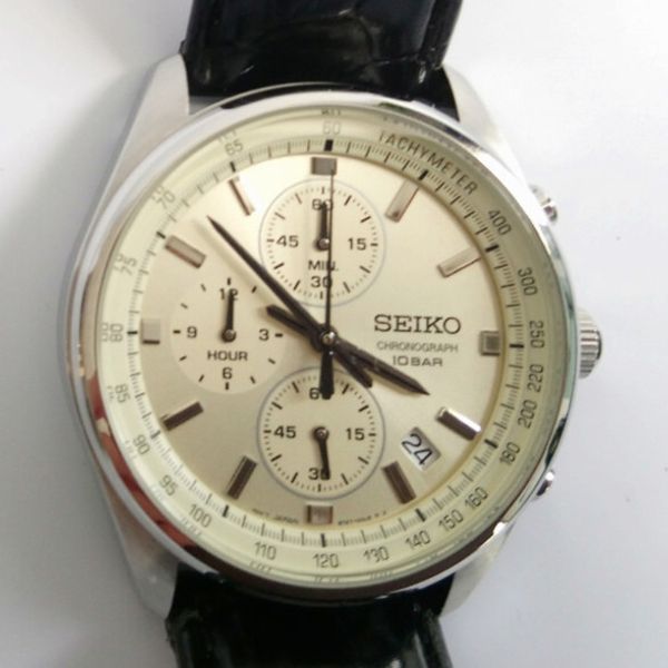 Seiko Chronograph Watch SSB383P1 Sunburst Champagne Dial | WatchCharts ...