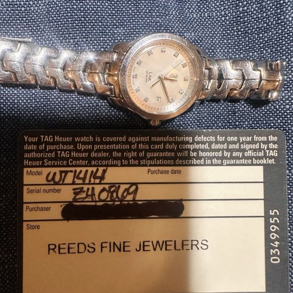 TAG Heuer LINK Date Quartz Diamond Dial Stainless Steel Watch 32mm ...