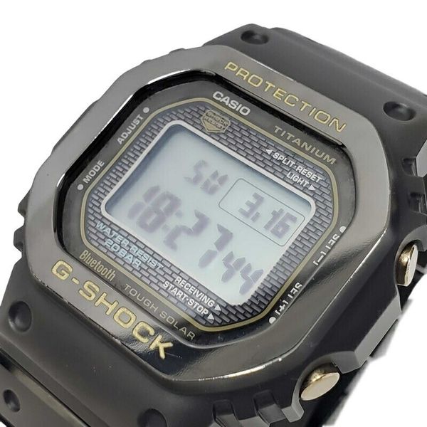 CASIO G-SHOCK GMW-B5000TB-1DR Men's Solar Radio Black Dial Titanium ...