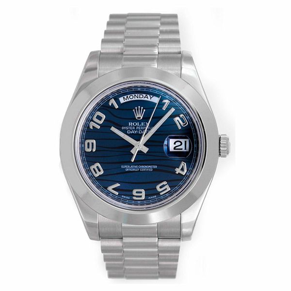 Rolex Day-Date II 41mm President Platinum 950 Architecture Rare Blue ...