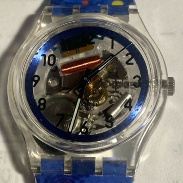 Swatch Unisex Watch Running With Business Logo | WatchCharts