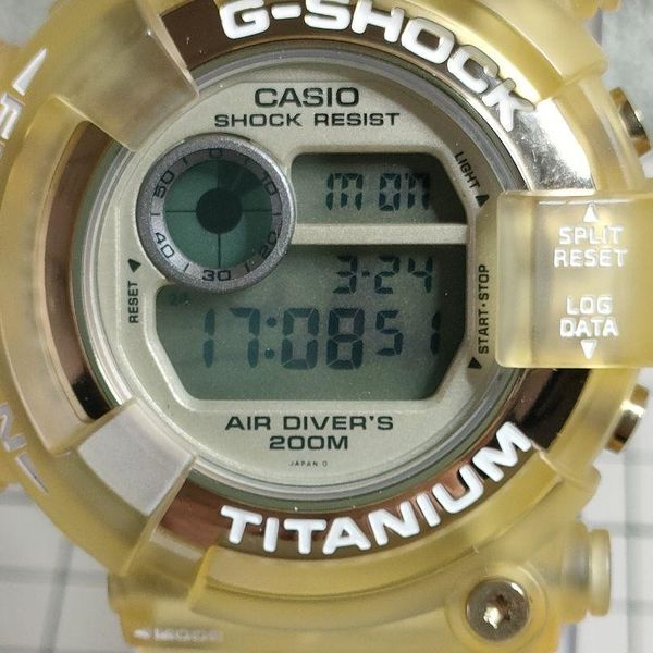 Casio G Shock Frogman Titanium Digital Watch 200M Clear Resin Japan ...