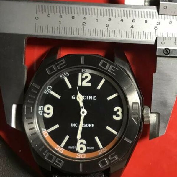GLYCINE BIG SIZE MANUAL WIND ETA 6497 DIVER Wristwatch Used Great ...