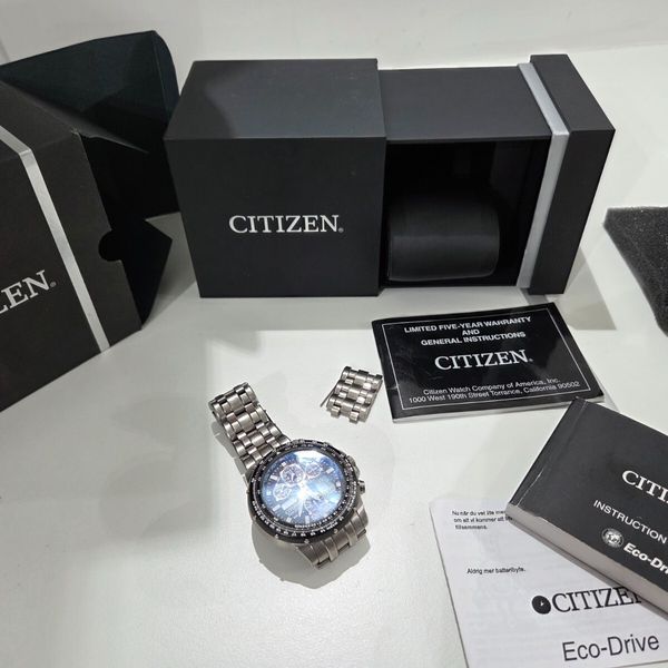 Citizen Men's Eco-Drive Skyhawk A-T Titanium Pilot Bracelet Watch ...