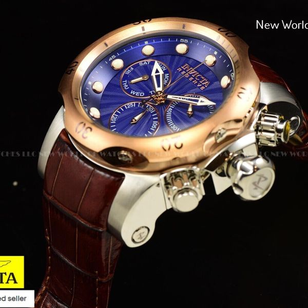 Invicta Men's 54mm Reserve VENOM Elegant SWISS Chronograph Brown ...