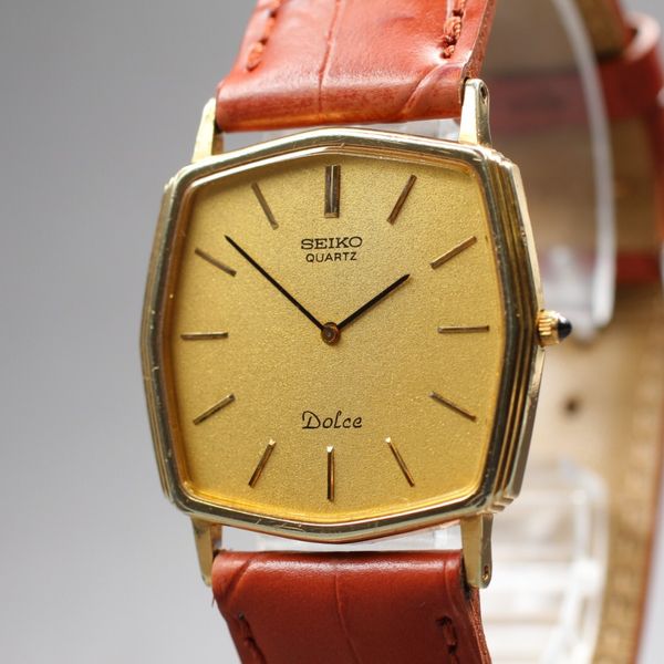 1982 [Exc+5] SEIKO DOLCE 6730-5520 Quartz Octagon Gold Men's Watch From ...