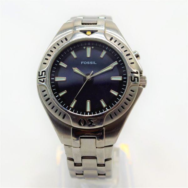 Fossil Blue AM3541 Kaleido Color Changing Dial All Steel Men’s Watch ...