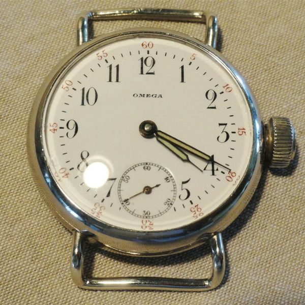 Excellent WWI Omega Military Trench Watch - Complete Service & New ...