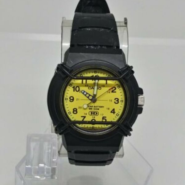 Casio HDA-600 Module 1311 Watch Rare Yellow Dial - Parts or Repair ...
