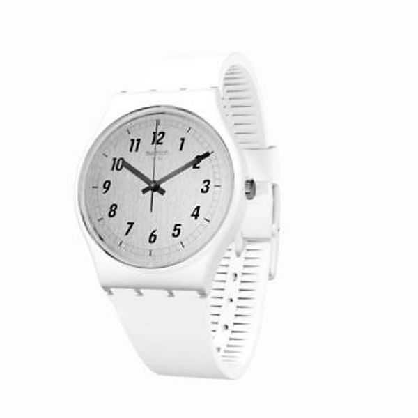 New Swatch Swiss SOMETHING WHITE Silicone Easy To Read Watch 34mm GW194 ...