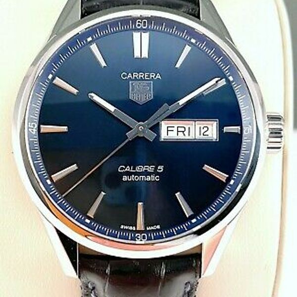 Tag Heuer Carrera Calibre 5 Mens Watch Automatic Day Date Model WAR201E Exc Cond | WatchCharts ...