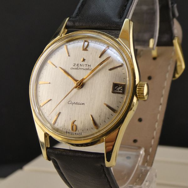 Zenith Captain Vintage ref. gold hood 2562 swiss made | WatchCharts ...