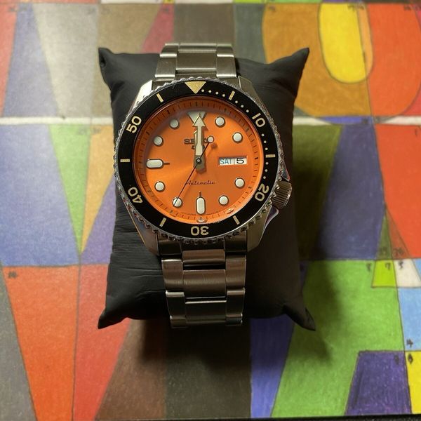 SEIKO 5 SPORTS SBSA009 Orange Mechanical Automatic Men's Stainless ...