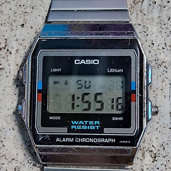 Used Casio A156W Mod-590 Alarm Chronograph Men's Digital Watch is ...