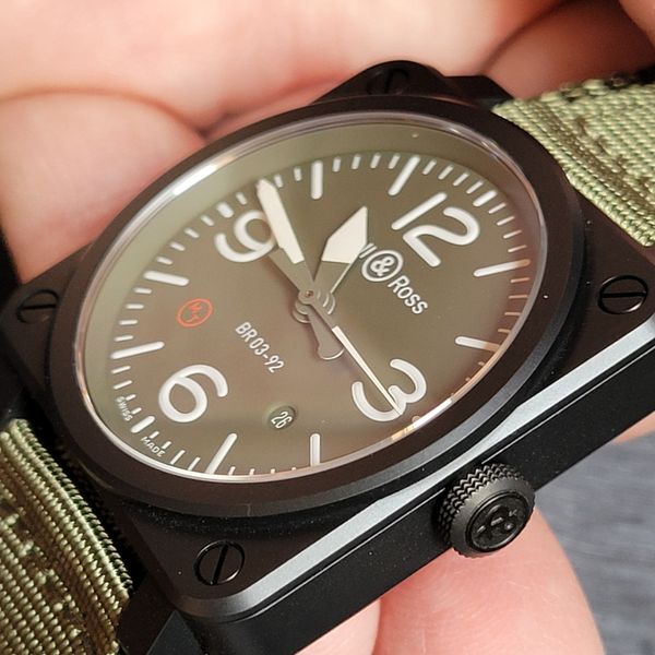 Bell & Ross ... MT Military Type KHAKI GREEN ... ceramic ... watch BR ...
