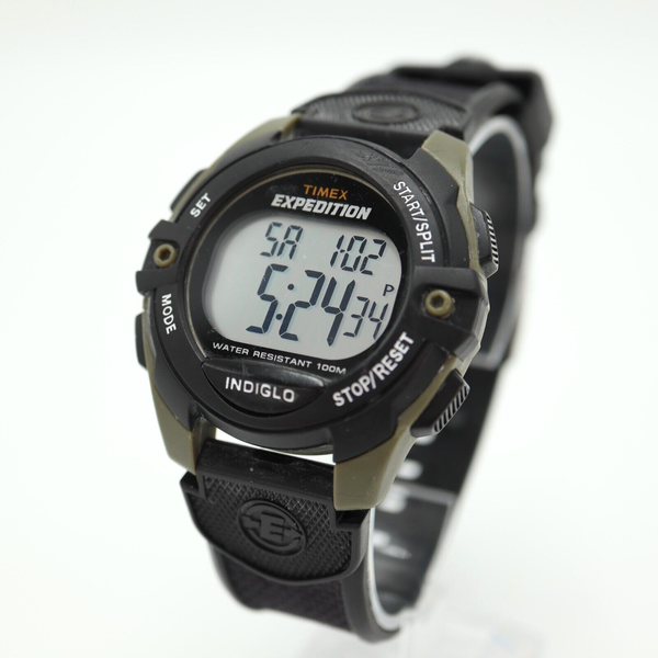 Timex Expedition Indiglo Digital Watch 42mm Green Black TW4B28500 w New ...