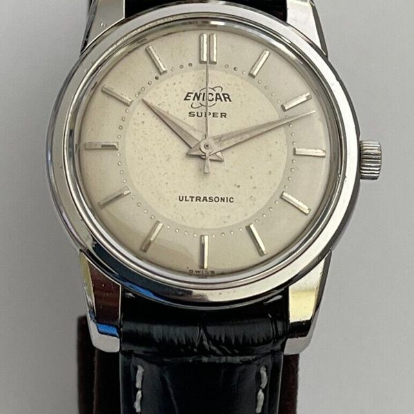 Vintage Enicar super Ultrasonic Watch 100/78 Incabloc Eniflex Brevet ...