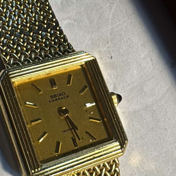 Seiko Lassale Vintage GT Quartz Watch 2320-2750 Sq. Face Mesh Band W ...