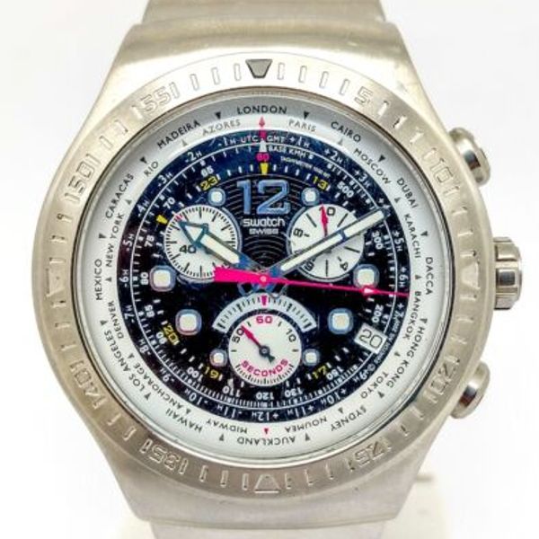 Stunning Rare Swatch Get Fly Back Irony The Chrono XL 47MM YOS414G ...