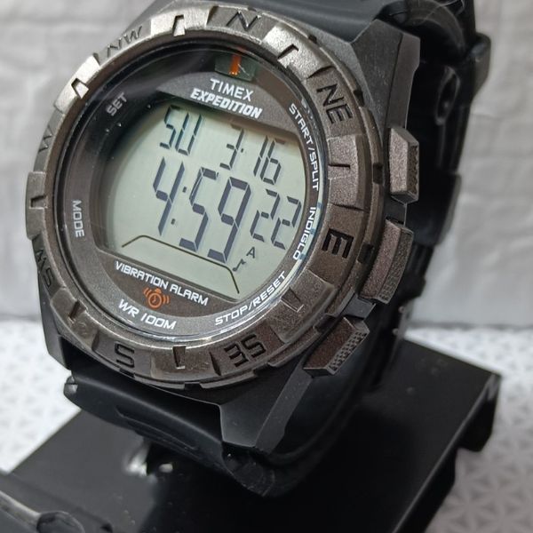 TIMEX Expedition Vibration Alarm Resin Rubber T49851 Quartz 45 mm ...