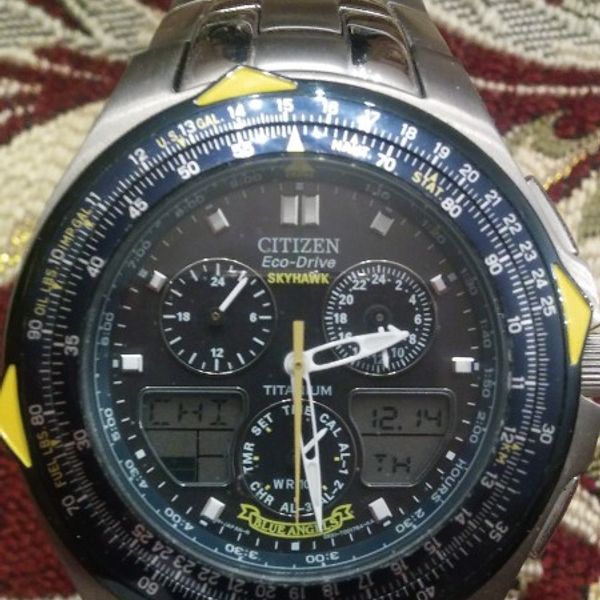 FS: Citizen Eco Drive Skyhawk Blue Angels titanium | WatchCharts ...