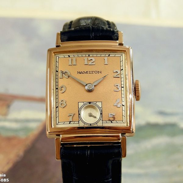 1941 Vintage HAMILTON ROSS, Stunning SALMON Dial, Serviced & Warranty ...
