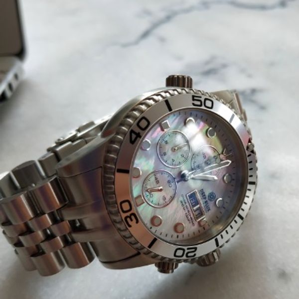 FS: Deep Blue Diver 1000 Chronograph, Mother of Pearl Dial, Upgraded ...