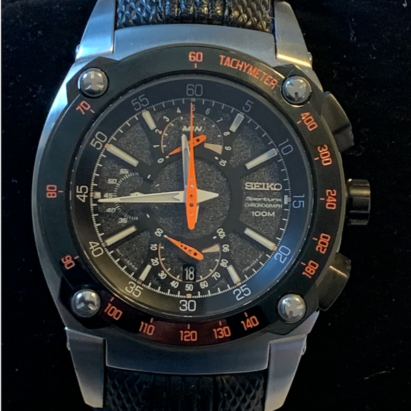 Seiko Sportura Dual Fly-back #SPC045 Chronograph Quartz Men's Watch ...