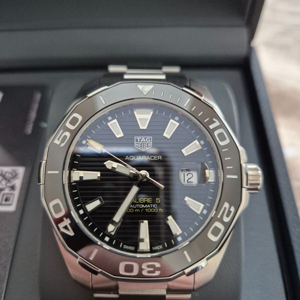 TAG Heuer WAY201A.BA0927 Calibre 5 Automatic Black Dial | WatchCharts ...