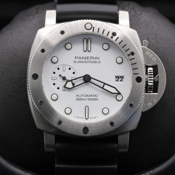 FSOT: Panerai Submersible 42 Bianco - PAM 1223 - White - Stainless ...
