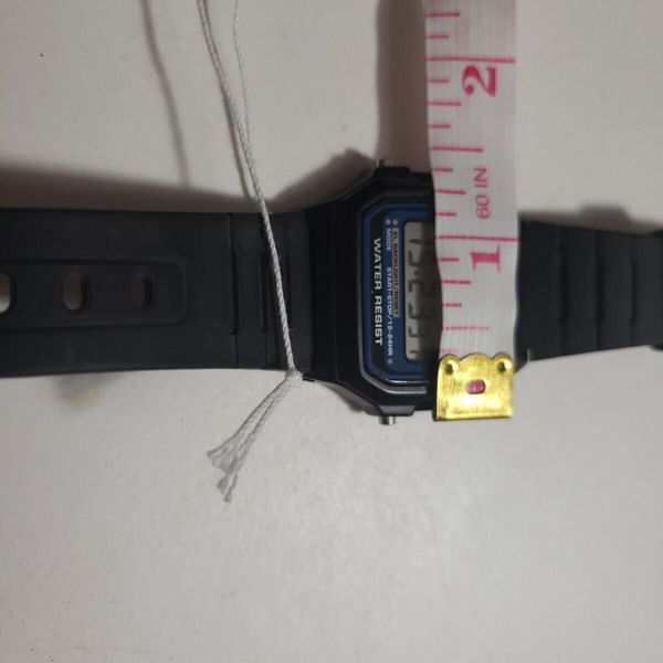 Casio Vintage 36mm Black Resin Case, Black Stainless Steel Band, Unisex ...