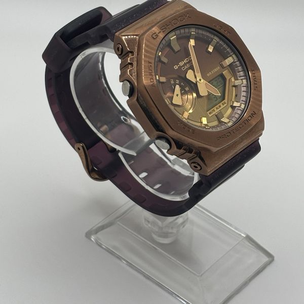 Casio G-Shock GA-2100 â CasiOakâ | Bronze Tone | Analog-Digital Hybrid ...