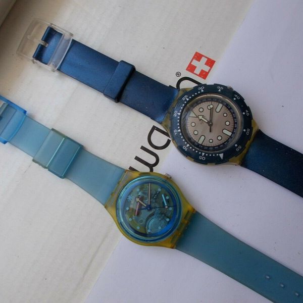 Lot of 2 Swatch-Watches >> Std Gent & Scuba Vintage L@@K | WatchCharts ...