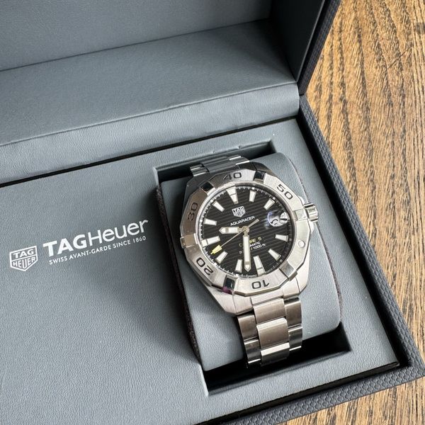 TAG Heuer WBD2110 Aquaracer Calibre 5 Black Dial Men's Automatic ...