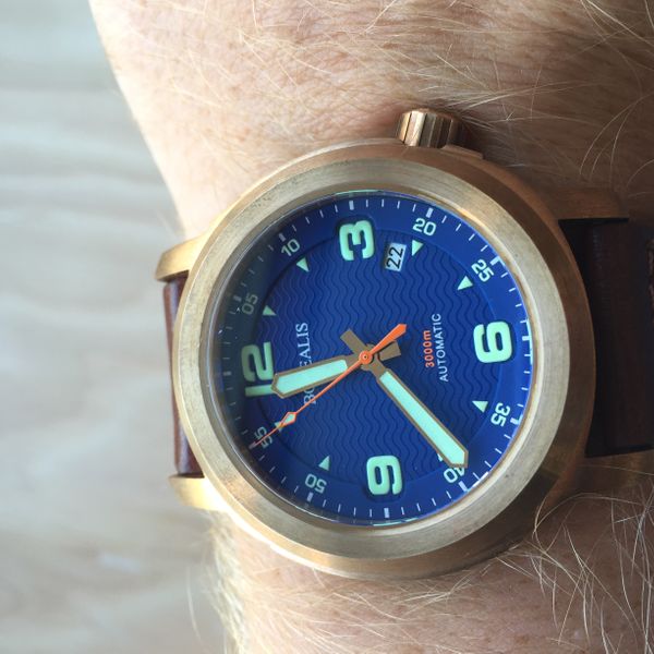FSOT: Borealis Batial Bronze, blue dial with date | WatchCharts Marketplace