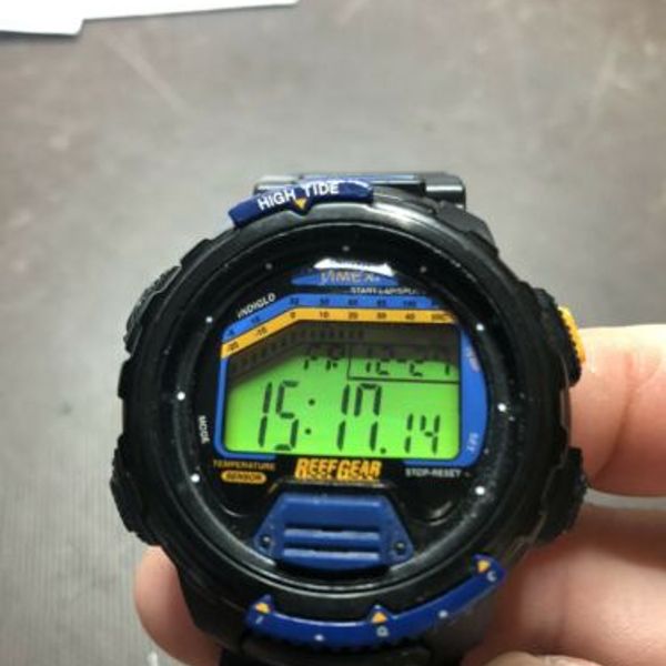 TIMEX Reef Gear NOS Vnt Chronograph alarm diver digi-temp compass ...
