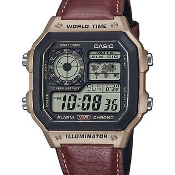 Casio Standard Grey Dial Quartz Casual 100M Men's Watch AE-1200WHL-5AV ...