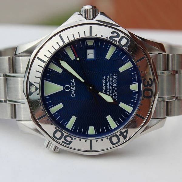 SOLD Omega Seamaster Pro SMP 2255.80 Electric Blue Sword Hands 41mm Full Size Auto - Full Set ...