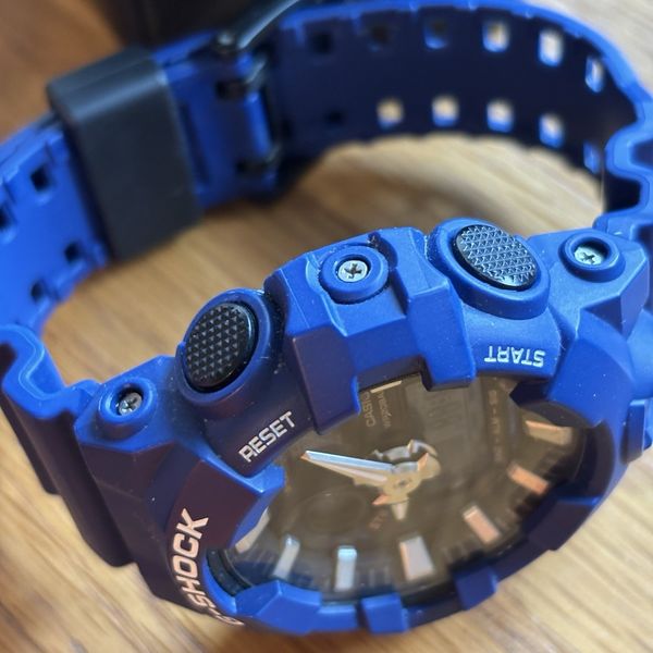Casio G-Shock GA700 Blue Watch With B&P | WatchCharts Marketplace